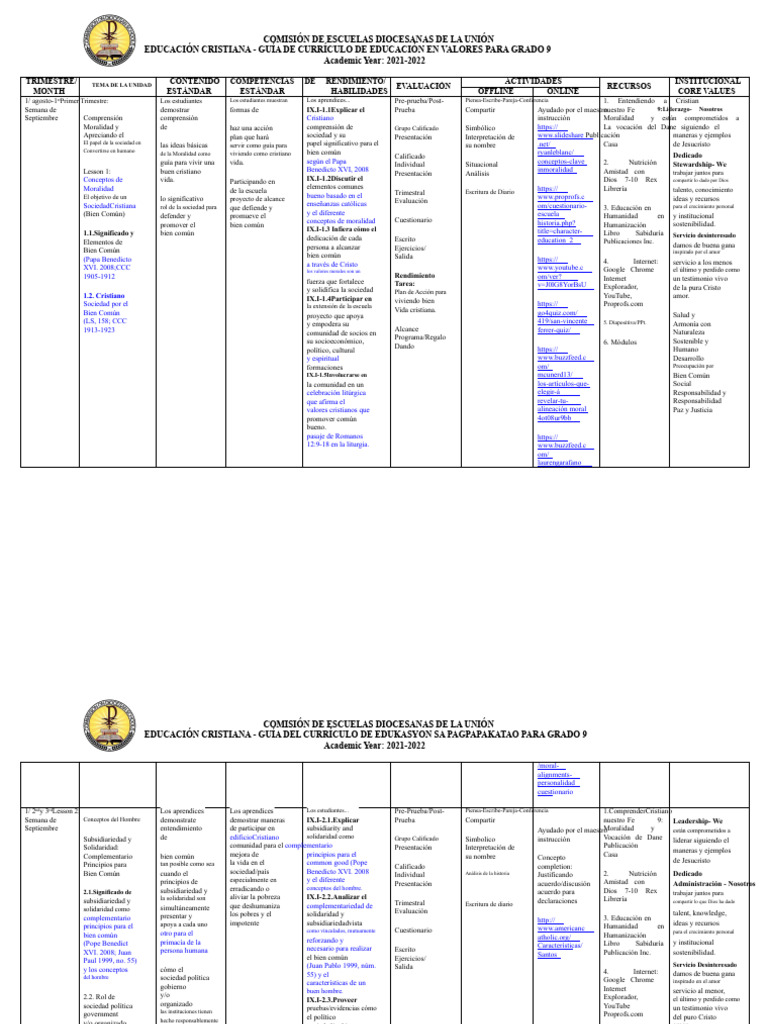 CM Cle Esp-Nivel-9 Sy-21 22 | PDF | Moralidad | Sociedad