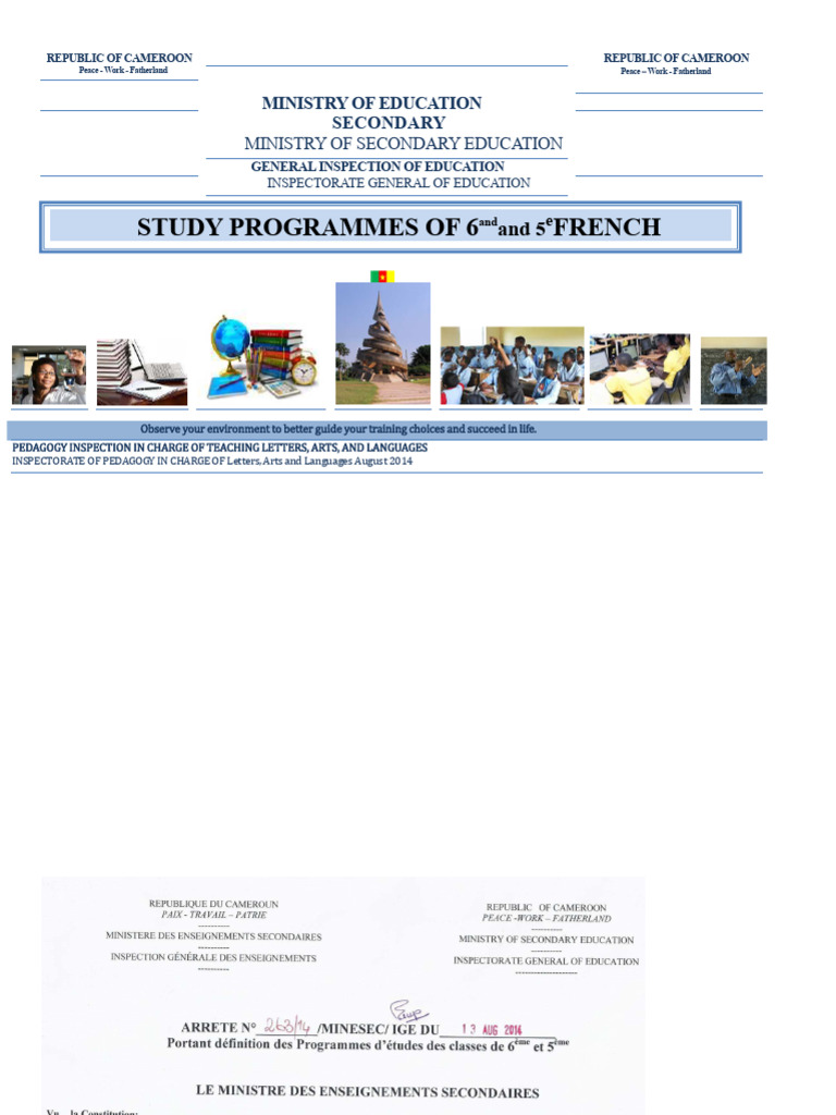 French study program for 6th and 5th grade | PDF | Science | Learning