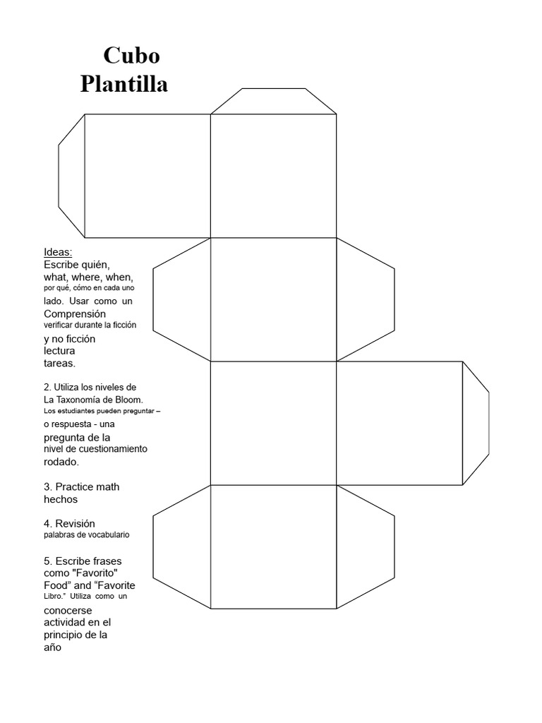 Plantilla de cubo de 3 pulgadas | PDF