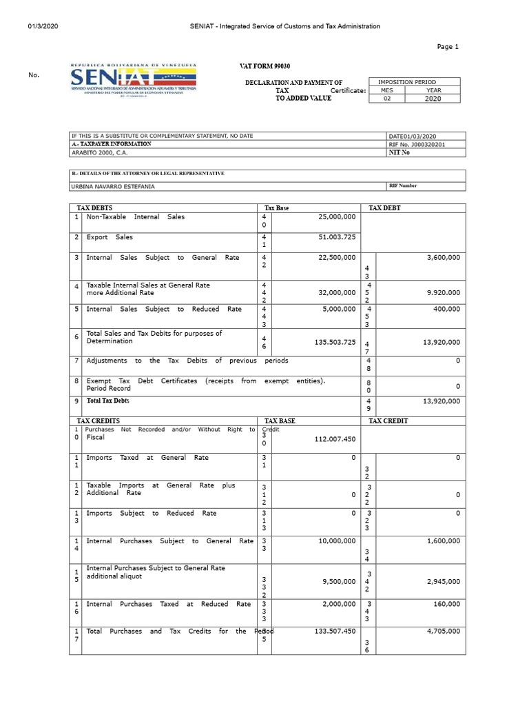 VAT Form 99030 Submission Guide | PDF | Taxes | Value Added Tax