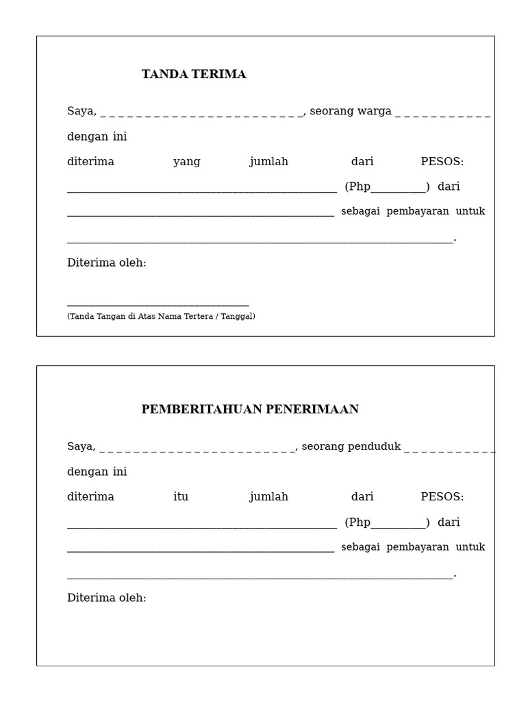 Tanda Terima | PDF