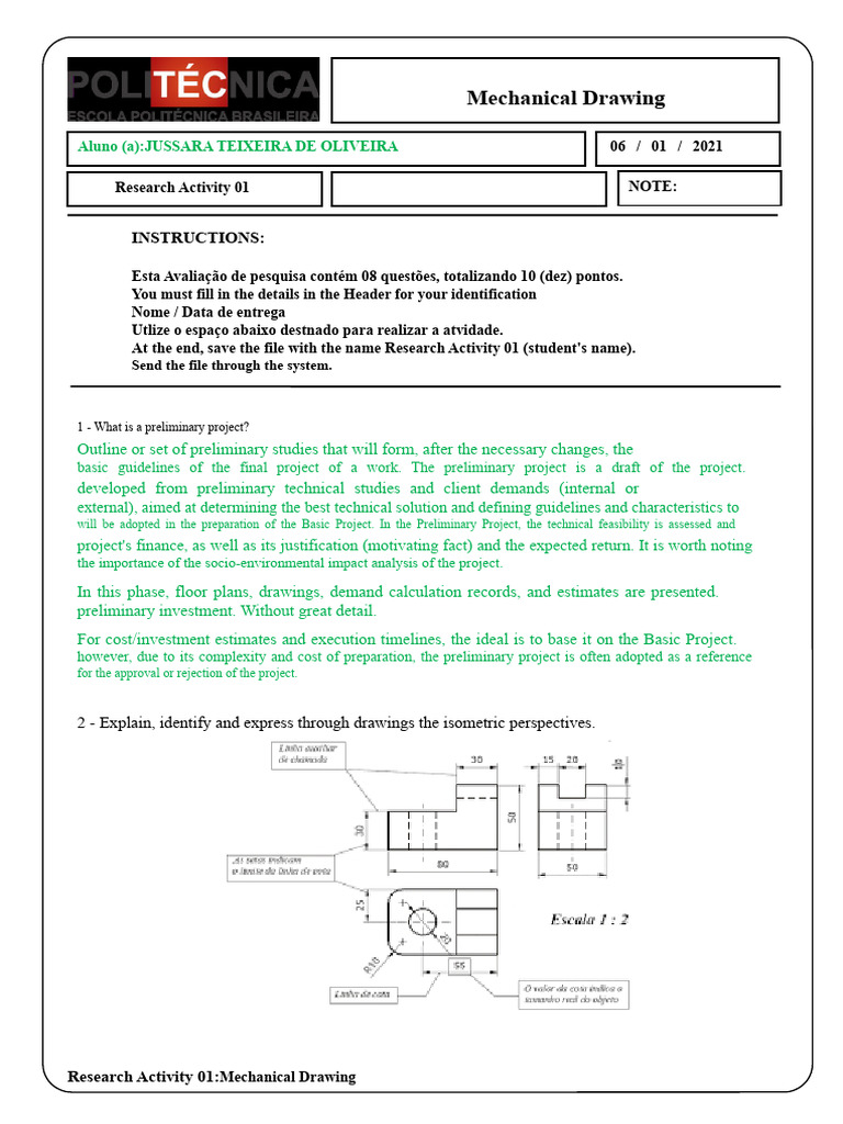 Research Activity 01 - Mechanical Drawing | PDF | Surface Roughness