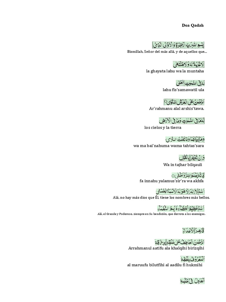 Doa Qadah | PDF | Creencia religiosa y doctrina | Teología