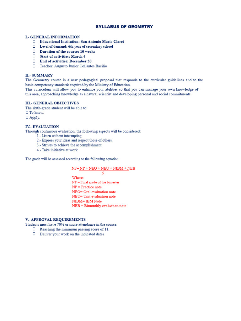 Primary Syllabus Model - Geometry | PDF | Triangle | Classical Geometry