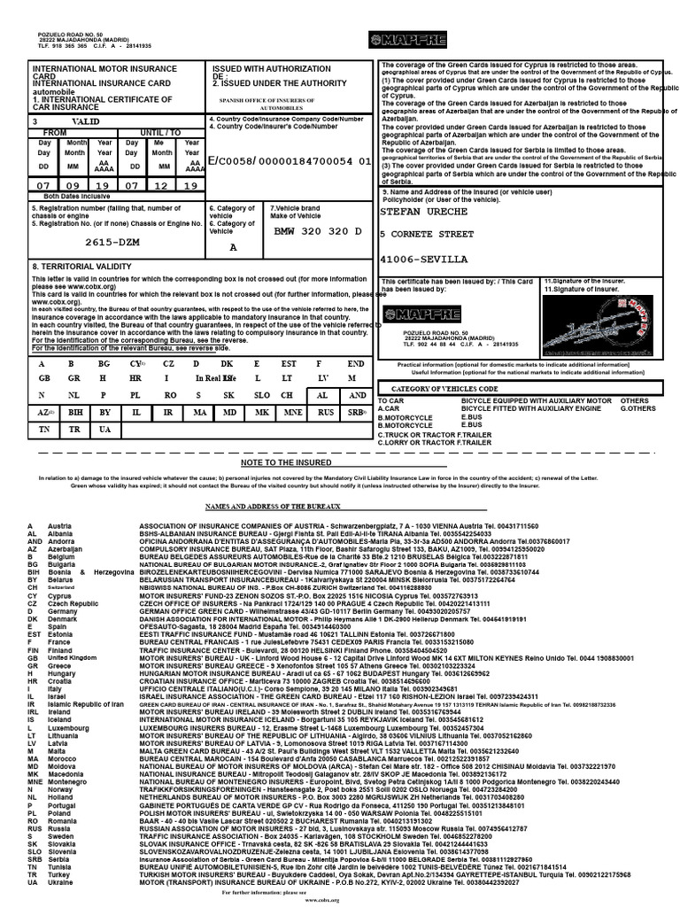 Green Letter Stefan | PDF | Vehicle Insurance | Vehicles