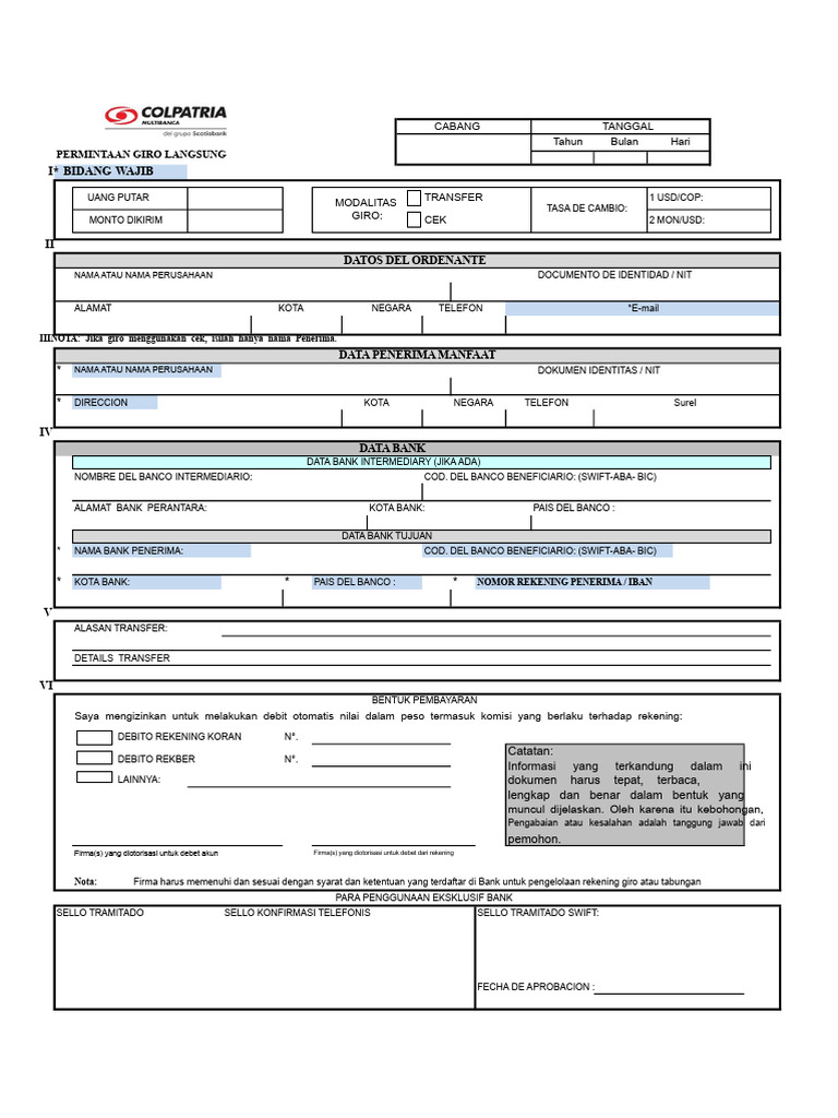 Format Giro Pos Bank | PDF