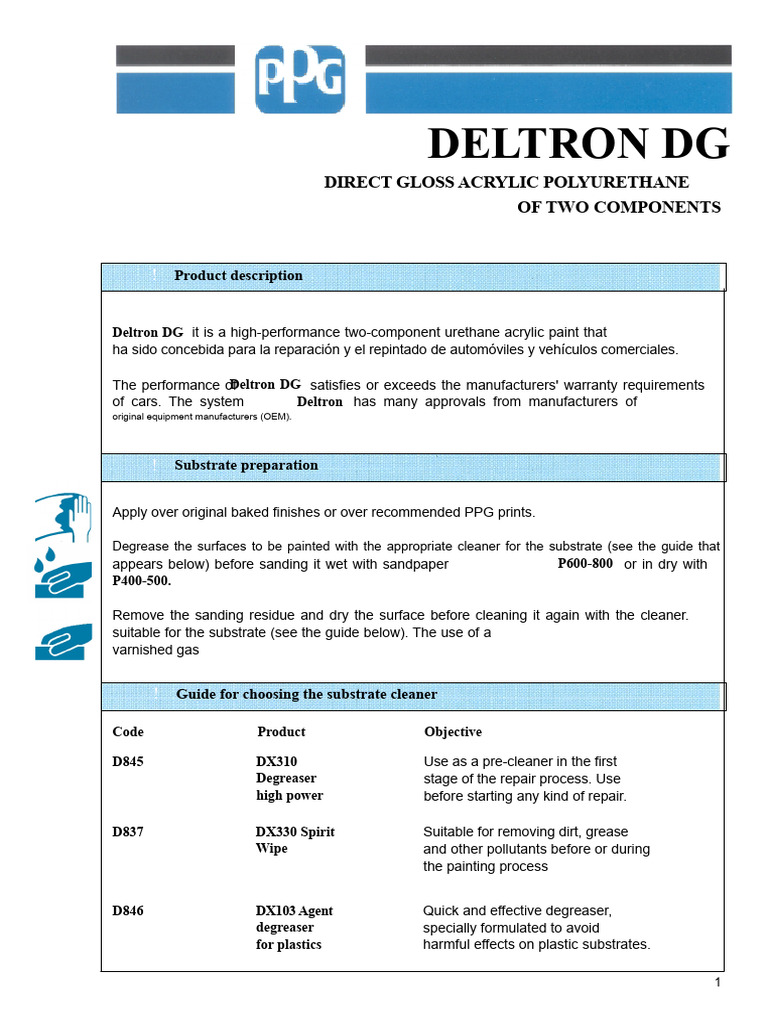 Deltron DG: High-Performance Auto Paint | PDF | Paint | Acrylic Paint