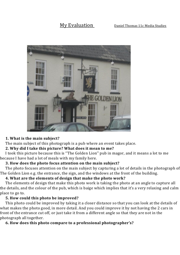 My Evaluation | PDF