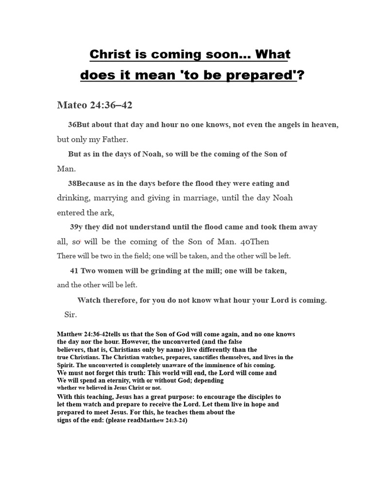 Christ Is Coming | PDF | Jesus | Noah