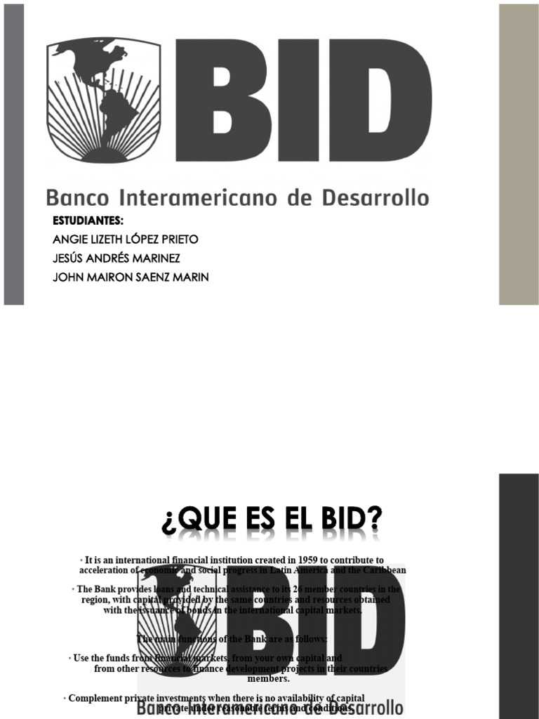 Inter-American Development Bank Overview | PDF | Inter American ...