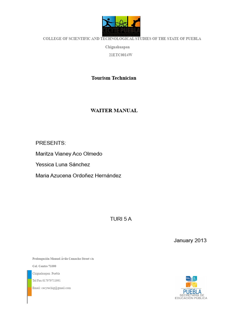 Waiters Manual PDF | PDF | Waiting Staff | Tableware