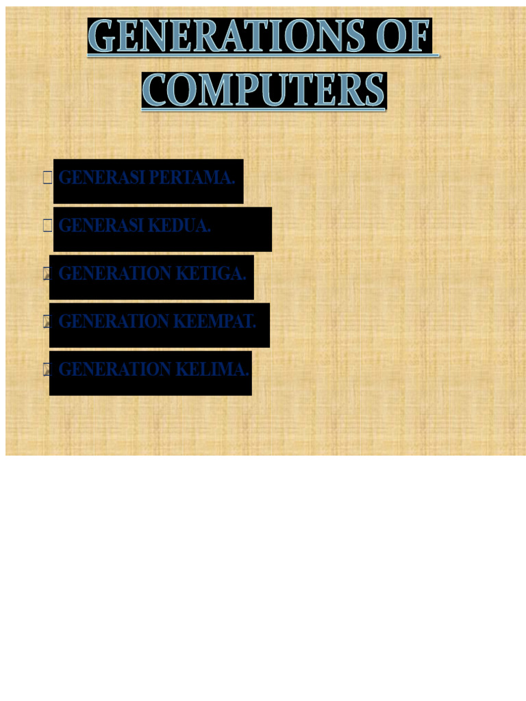 Generasi Komputer | PDF