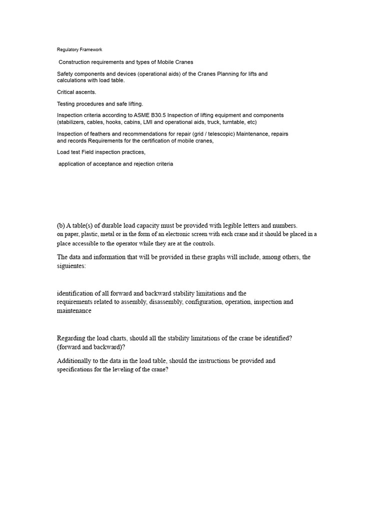 Crane Inspector Exam BV | PDF