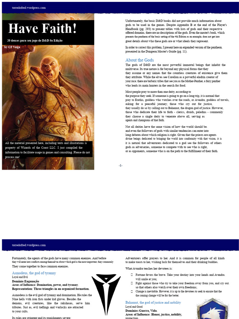 Expanded D&D 5E Pantheon Guide | PDF | Deities | Dungeons & Dragons