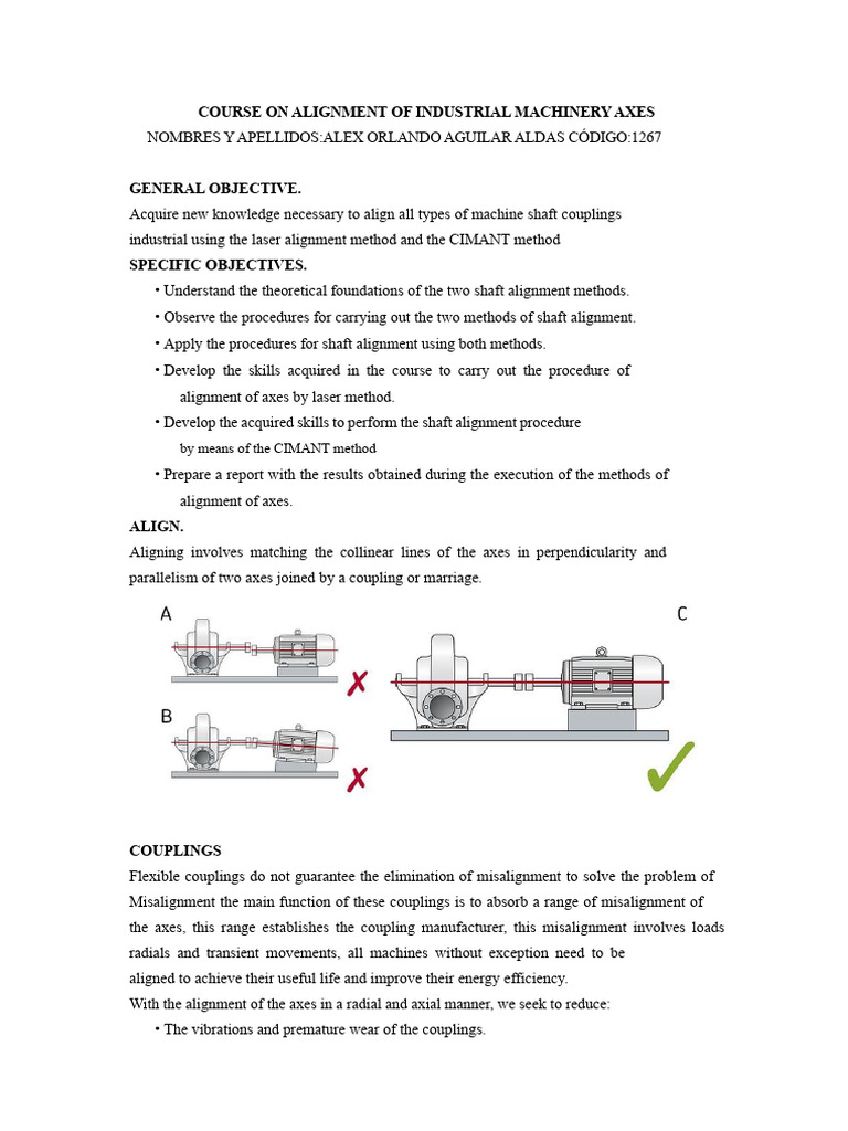 Final Work Alignment of Industrial Machinery Axes PDF | PDF | Machines | Mechanical Engineering