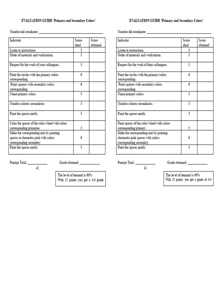 Guideline Arts Primary and Secondary Colors | PDF | Graphic Design ...
