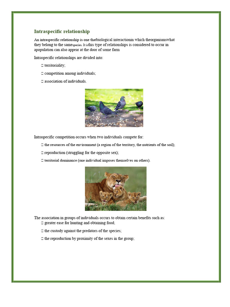 Intraspecific Relationship | PDF | Biodiversity | Extinction