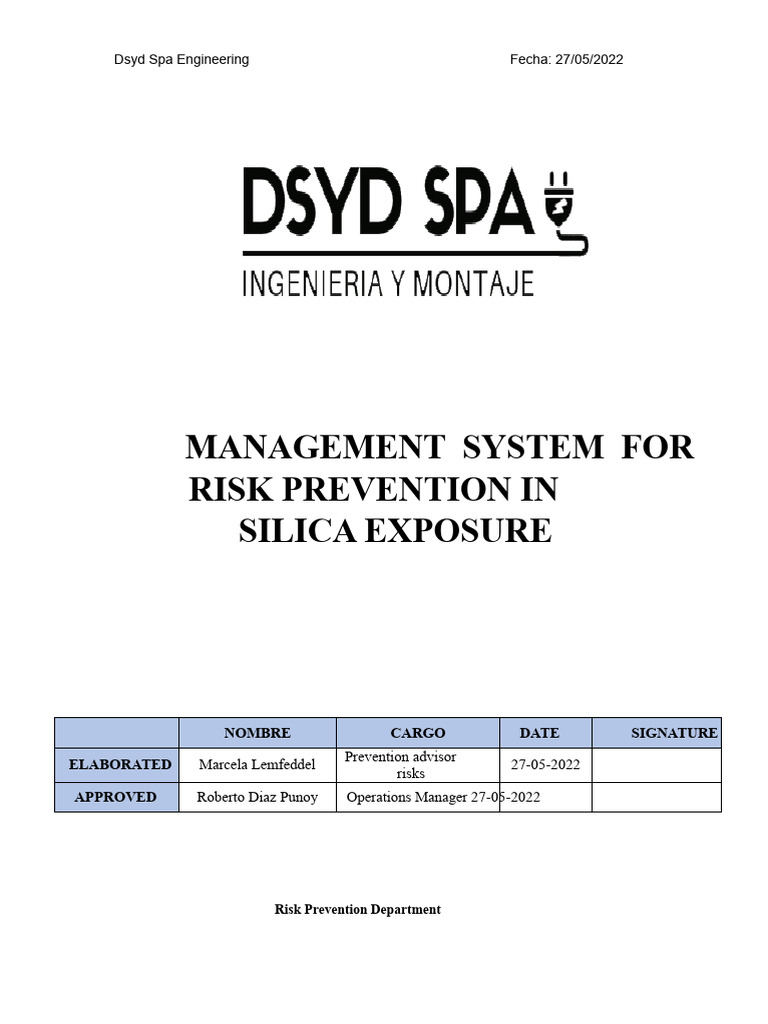 Crystal Silica Exposure Program | PDF | Lung | Particulates