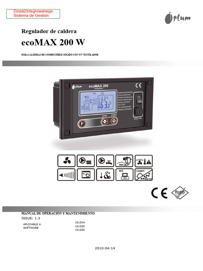 EcoMAX 200 en | PDF | Temperatura | Agua