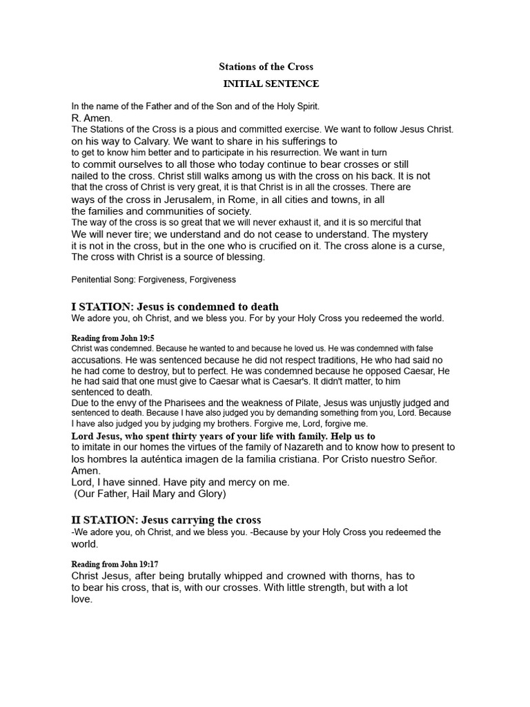 Stations of the Cross | PDF | Jesus | Stations Of The Cross