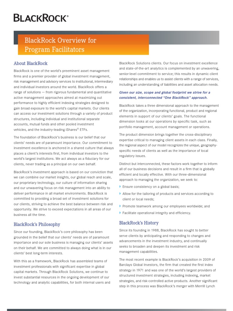 BlackRock Overview | Black Rock | Investment Management