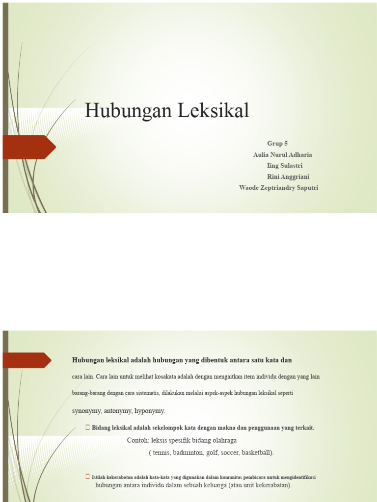 Hubungan Leksikal | PDF