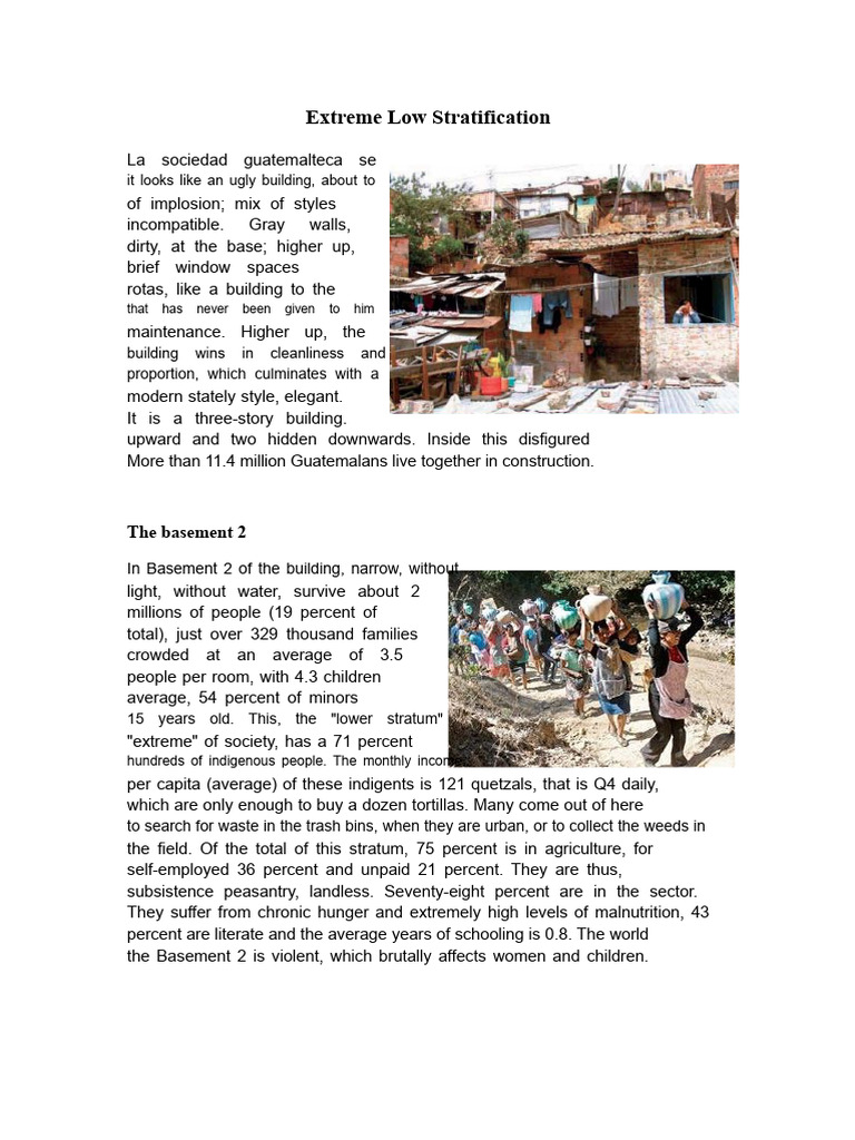 Extreme Low Stratum | PDF | Middle Class | Poverty