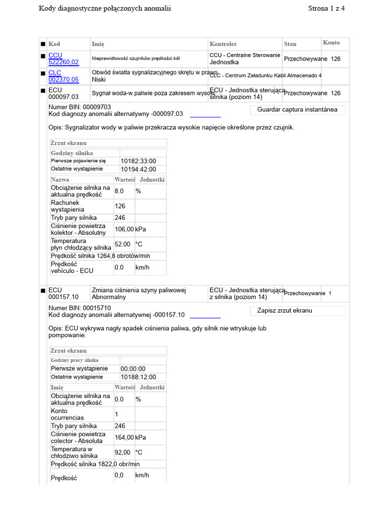 Kody Błędów 8430 02072016 | PDF