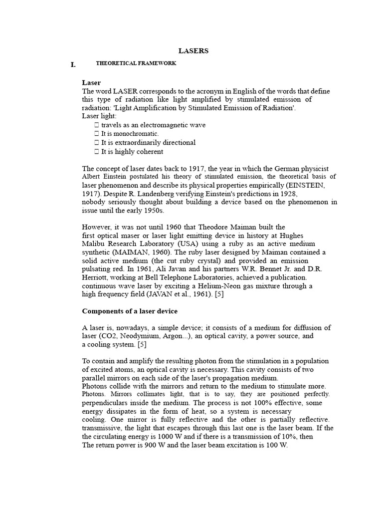 Laser Report | PDF | Laser | Laser Diode