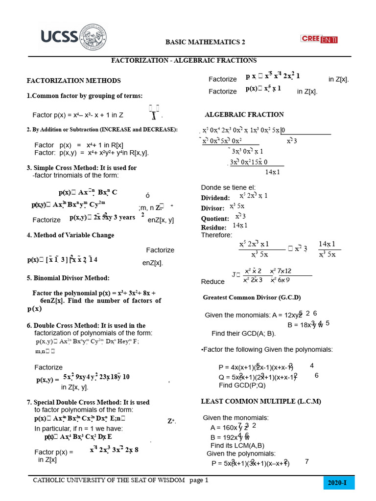 Week 2-Worksheet | PDF | Factorization | Abstract Algebra