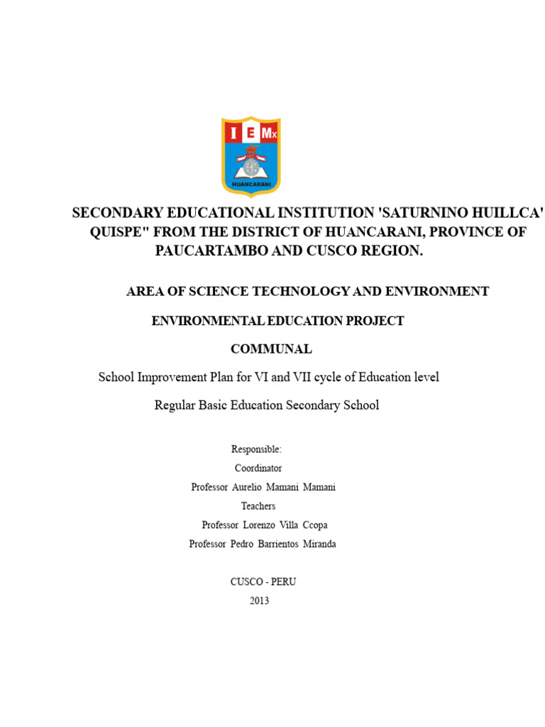 Environmental Education Project | PDF | Natural Environment | Waste