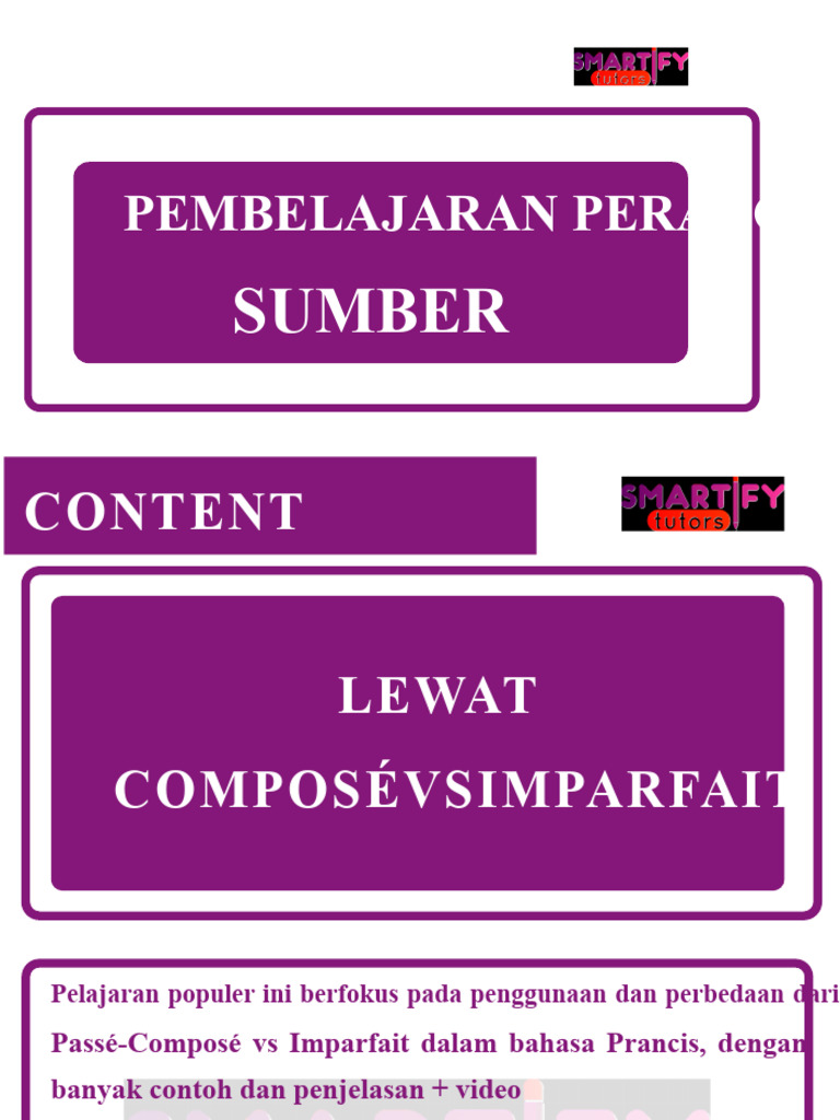 Passé Composé Vs Imparfait | PDF