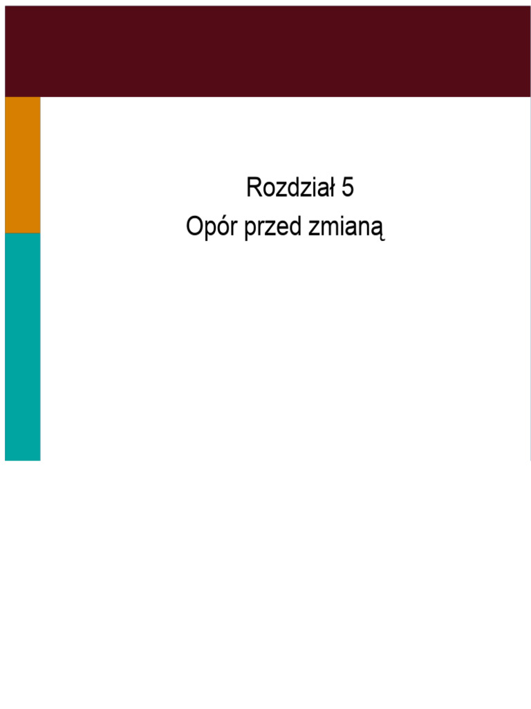 Opór Przed Zmianą | PDF