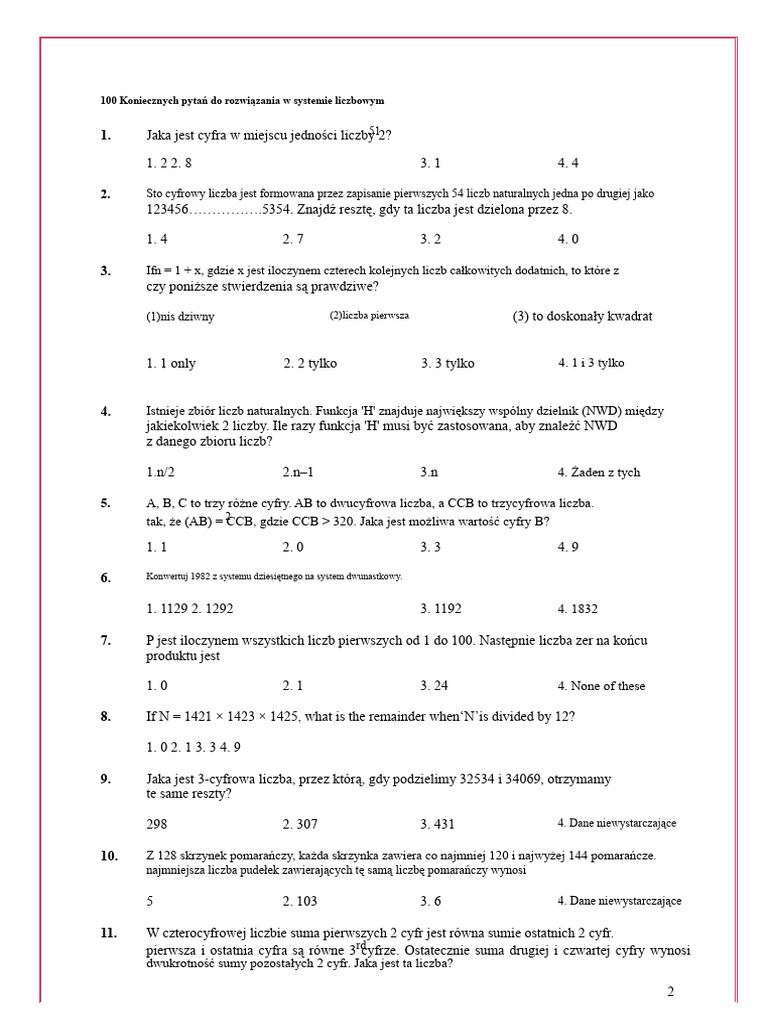 100 Qa Systemy Liczbowe Pdf