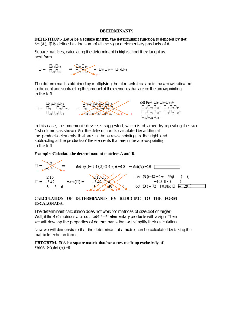 DETERMINANTS | PDF | Determinant | Matrix (Mathematics)