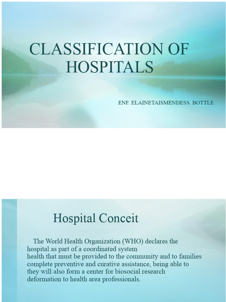 Classification of Hospitals | PDF | Hospital | Medicine