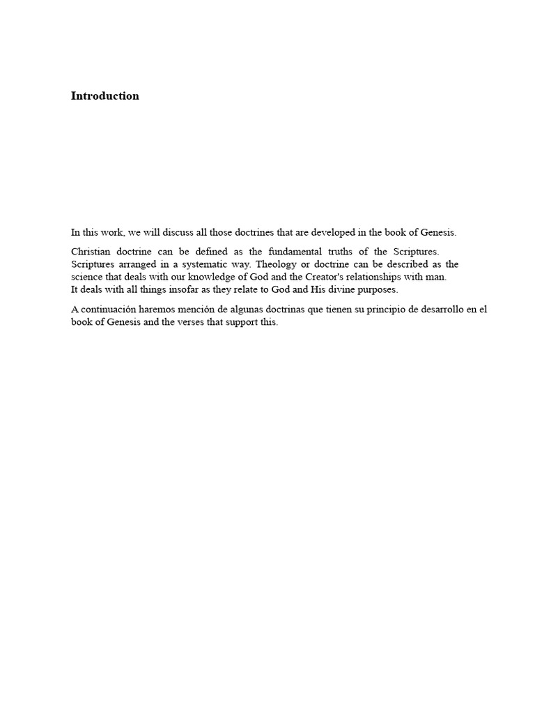 WORK DOCTRINES OF GENESIS | PDF | Adam | Genesis Creation Narrative