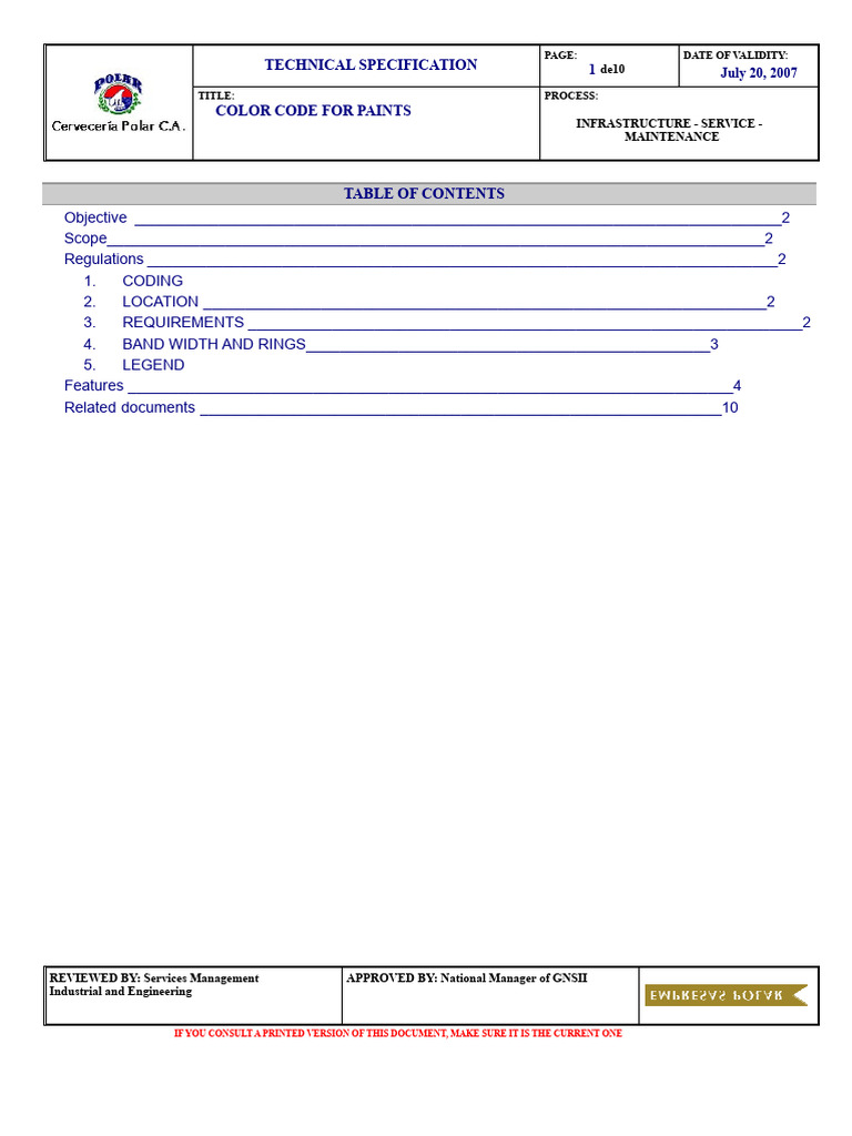 Color Codes For Paints | PDF | Pipe (Fluid Conveyance) | Green