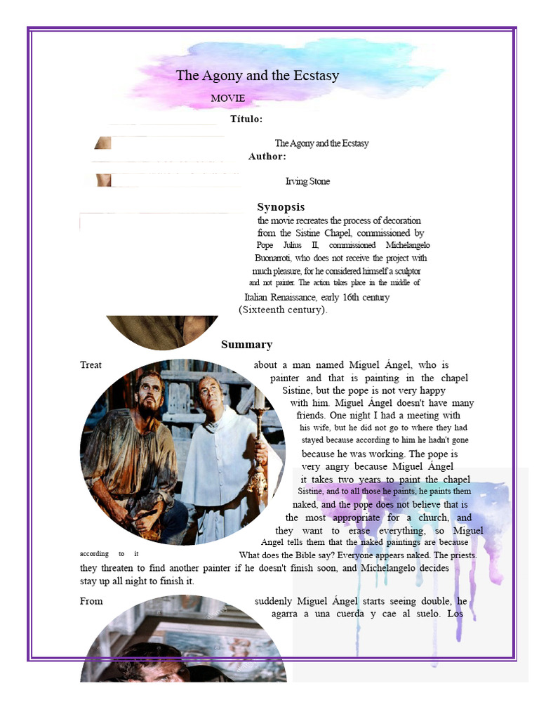 The Agony and The Ecstasy | PDF | Michelangelo | Raphael