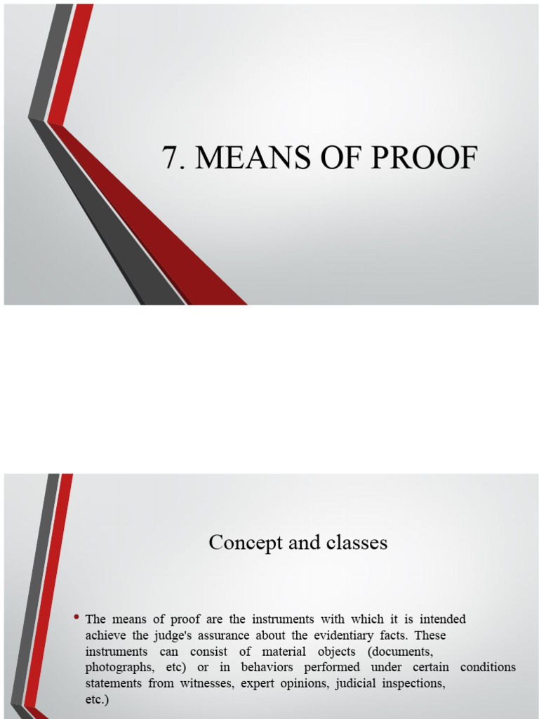 Means of Evidence | PDF | Evidence (Law) | Evidence