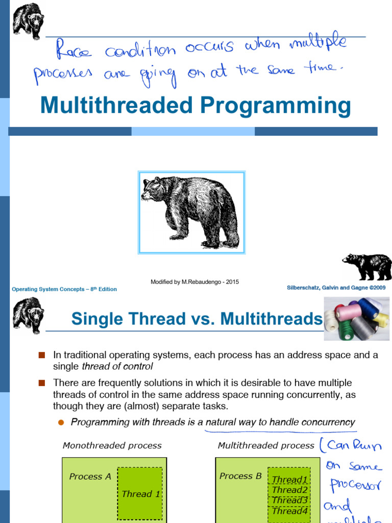 Ch04 - Multithreaded Programming | PDF | Process (Computing) | Thread (Computing)