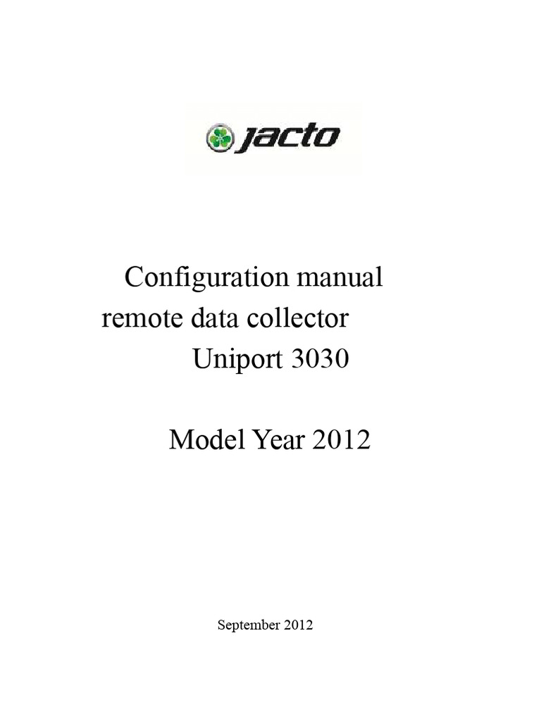Telemetry Data Collector UP 3030 Configuration Manual | PDF | Computer ...