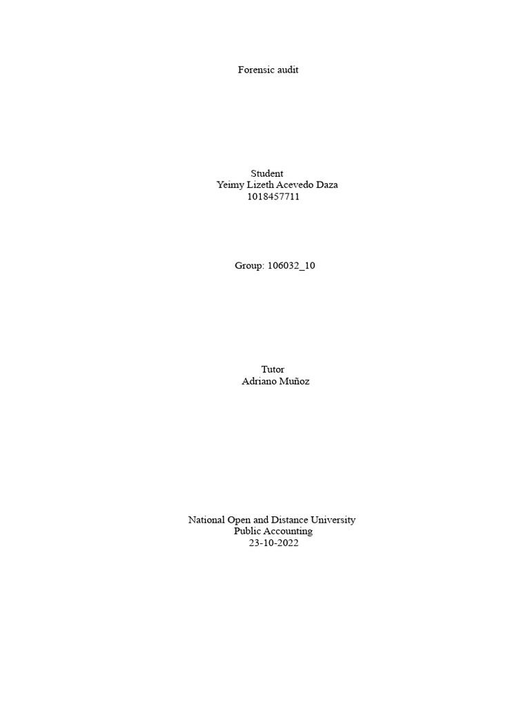 Forensic Audit - Step3 - Yeimyacevedo | PDF | Audit | Historical Cost