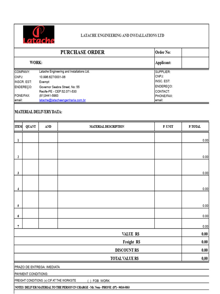 purchase order form | PDF | Business Economics | Business