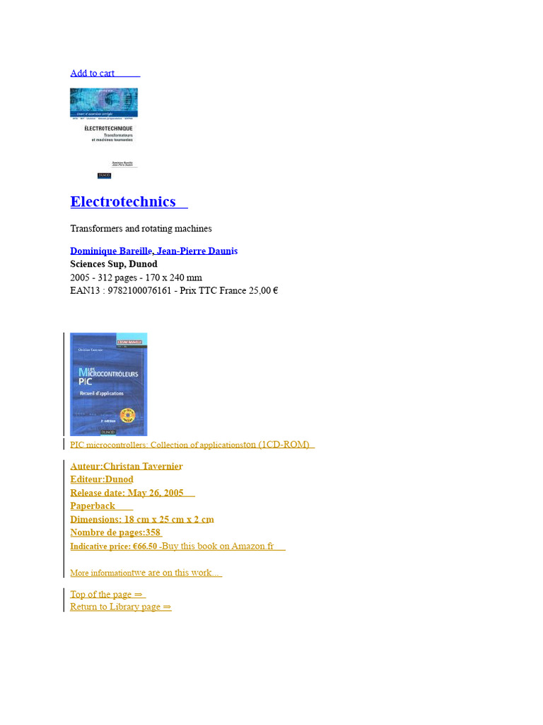 Dunod Books | PDF | Electricity