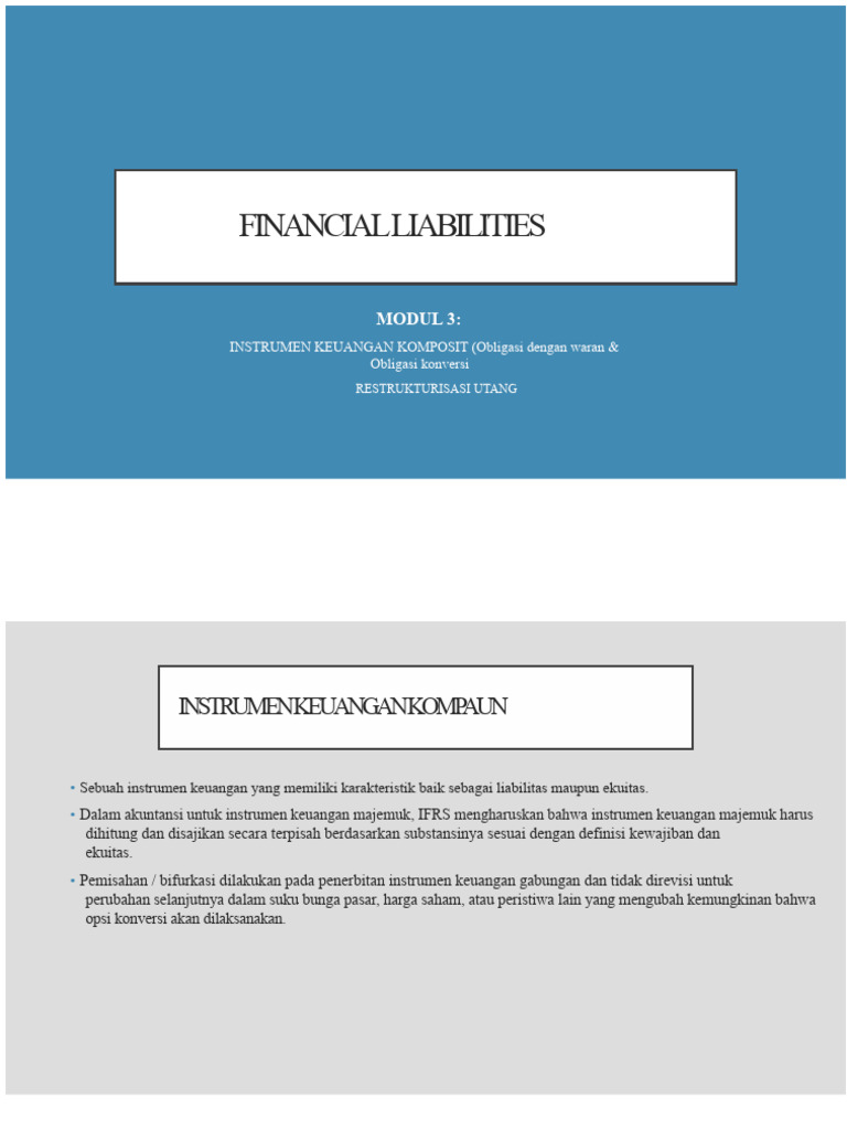 Instrumen Keuangan: Obligasi dan Waran | PDF