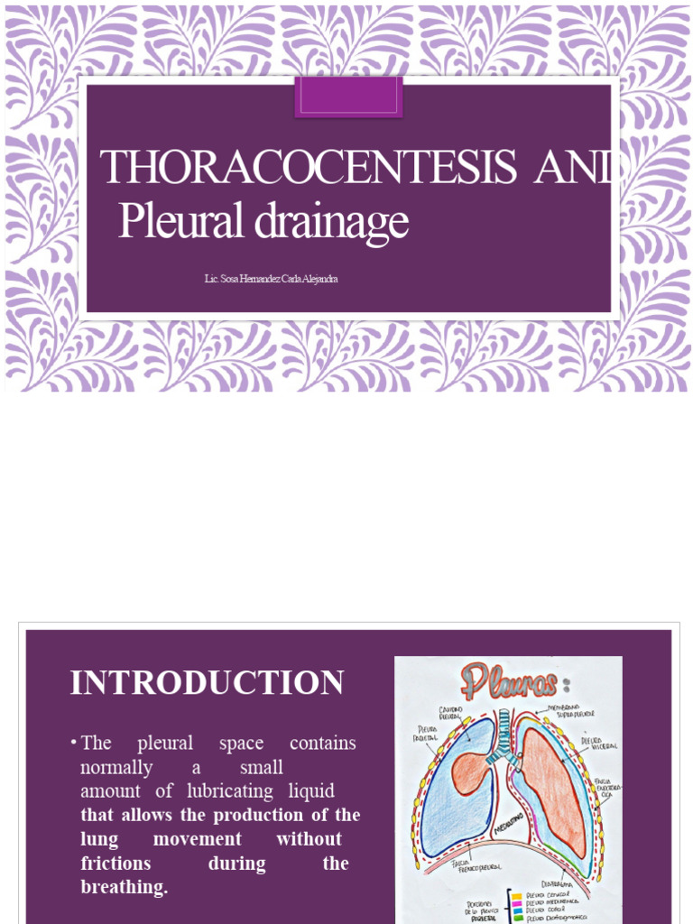 THORACOCENTESIS AND PLEURAL DRAINAGE COMPLETED | PDF | Medical ...