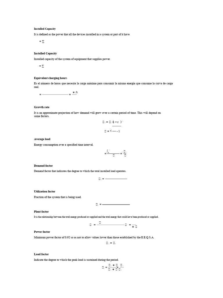 Installed Load | PDF | Electricity | Power (Physics)