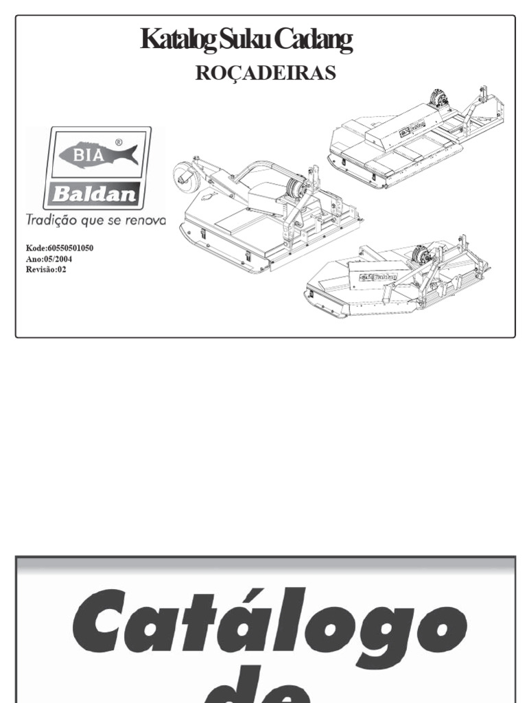 Katalog Suku Cadang Roçadeiras Piranha | PDF