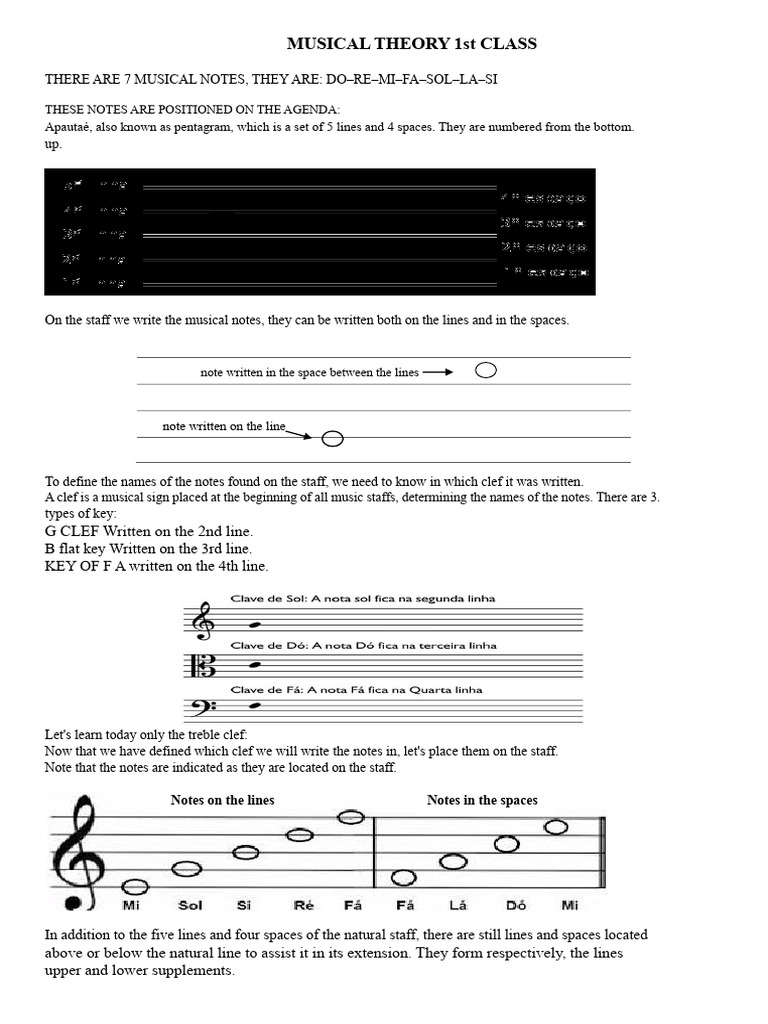 There Are 7 Musical Notes. | PDF | Clef | Music Theory